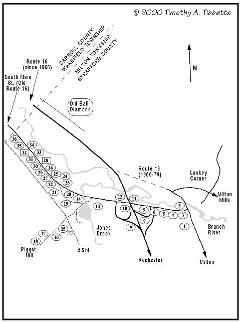 Map 2 - Union, NH History by Louis E. Tibbetts